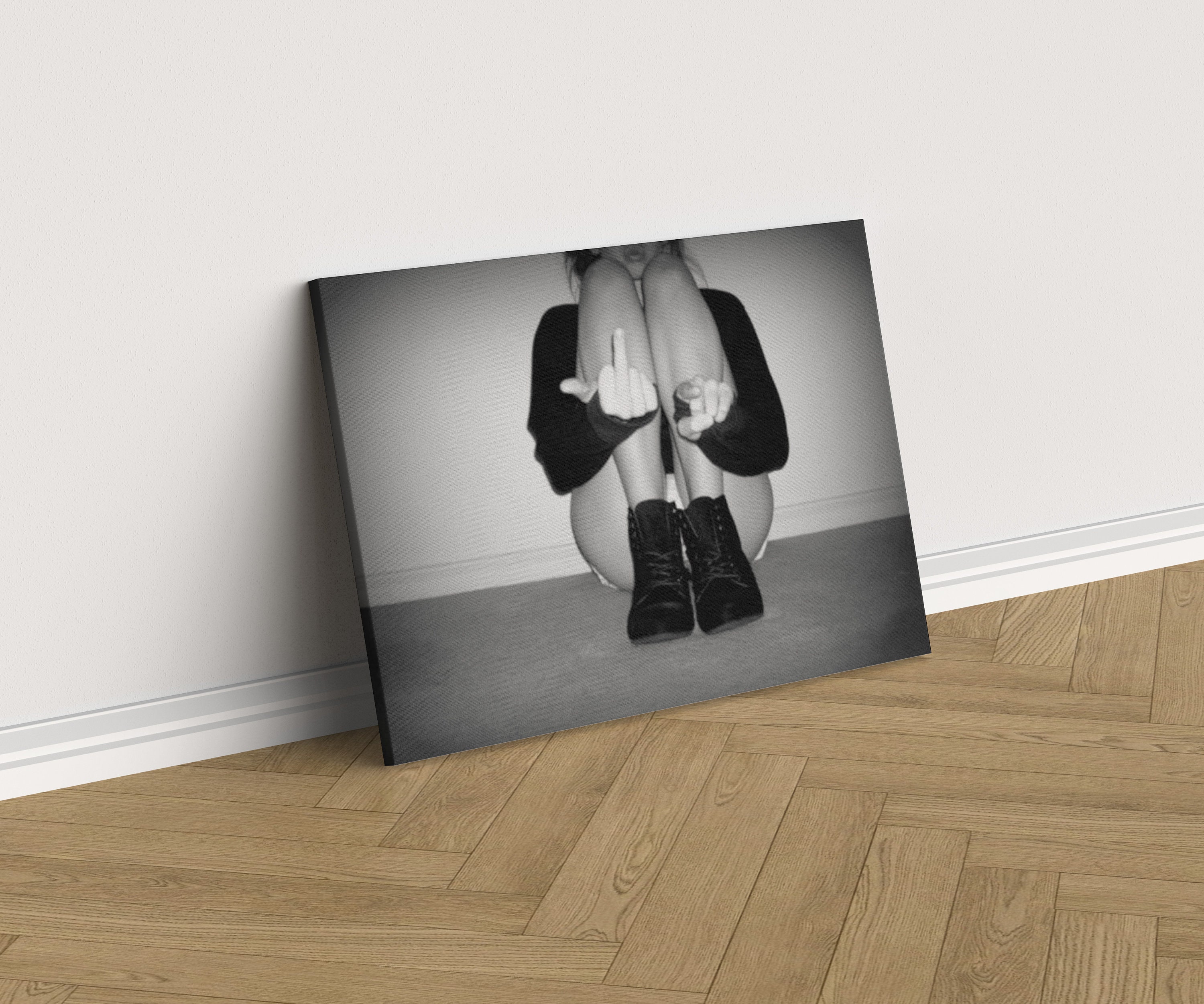 Middle Finger Canvas Print - Etsy