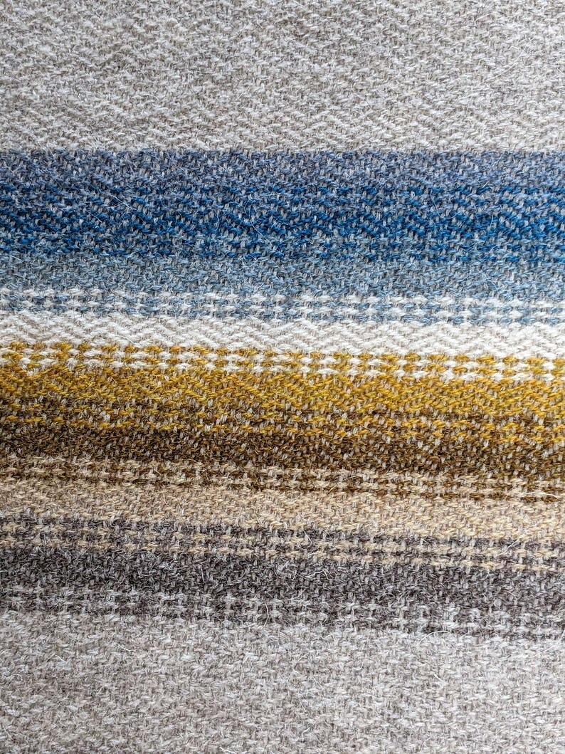 Handwoven Pure British Wool Coastal Blanket - Etsy