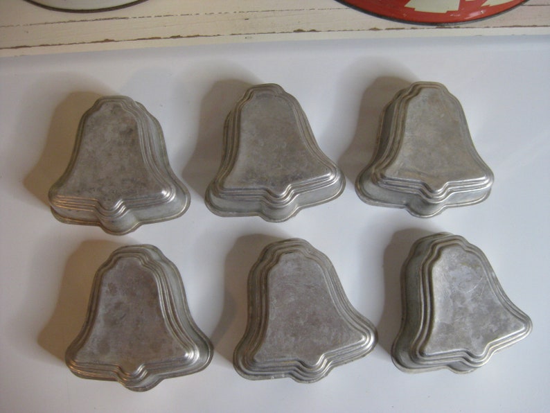 Aluminum Jello Molds 6 Bells 1950s Vintage Kitchen Craft Christmas ...
