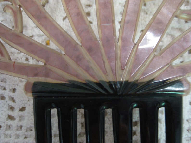 Victorian Edwardian Large Celluloid Hair Comb 1800s 1900s Antique ...