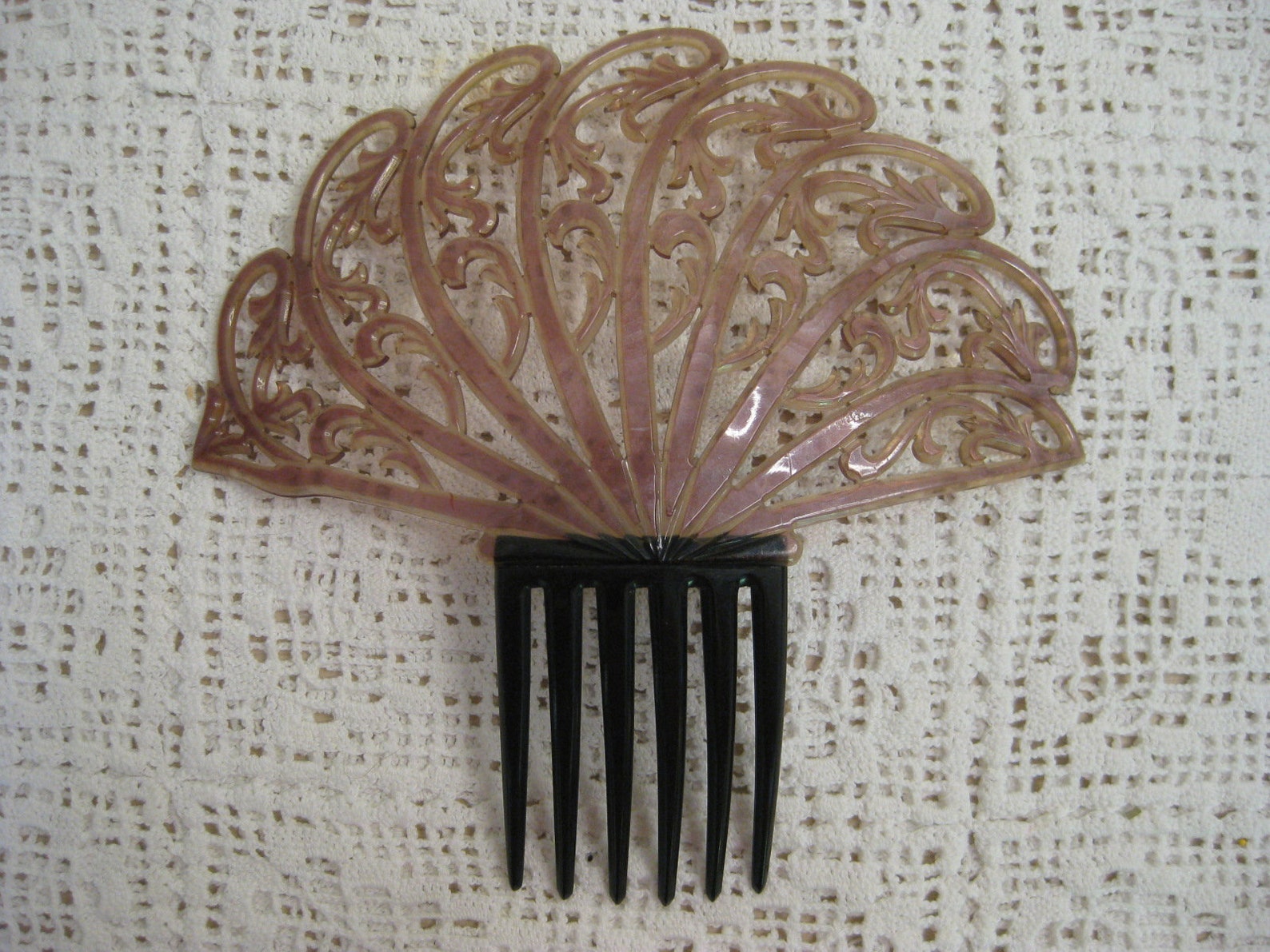 Victorian Edwardian Large Celluloid Hair Comb 1800s 1900s Antique ...