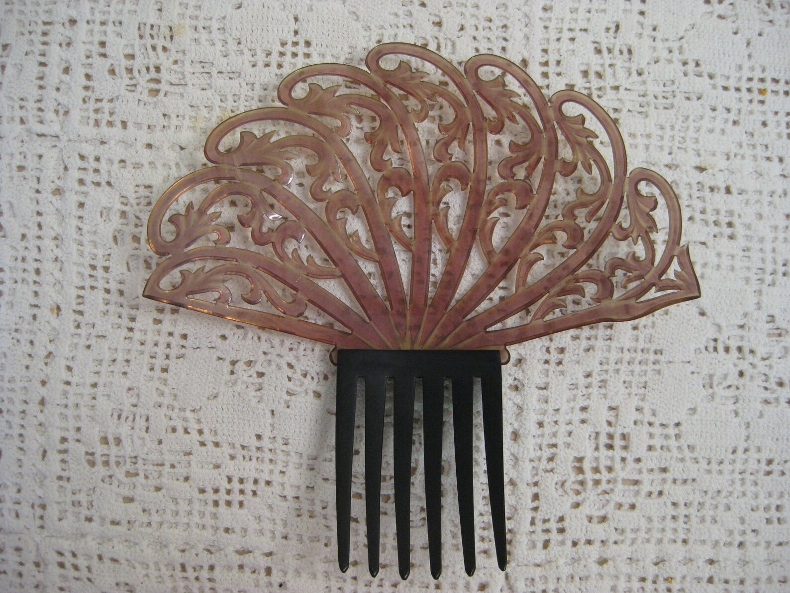 Victorian Edwardian Large Celluloid Hair Comb 1800s 1900s Antique ...