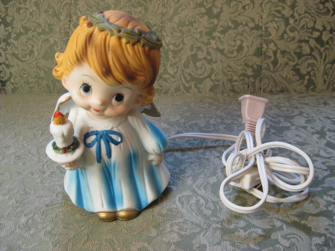 Vintage Christmas Angel Night Light 1960s 1970s Porcelain Ceramic - Etsy