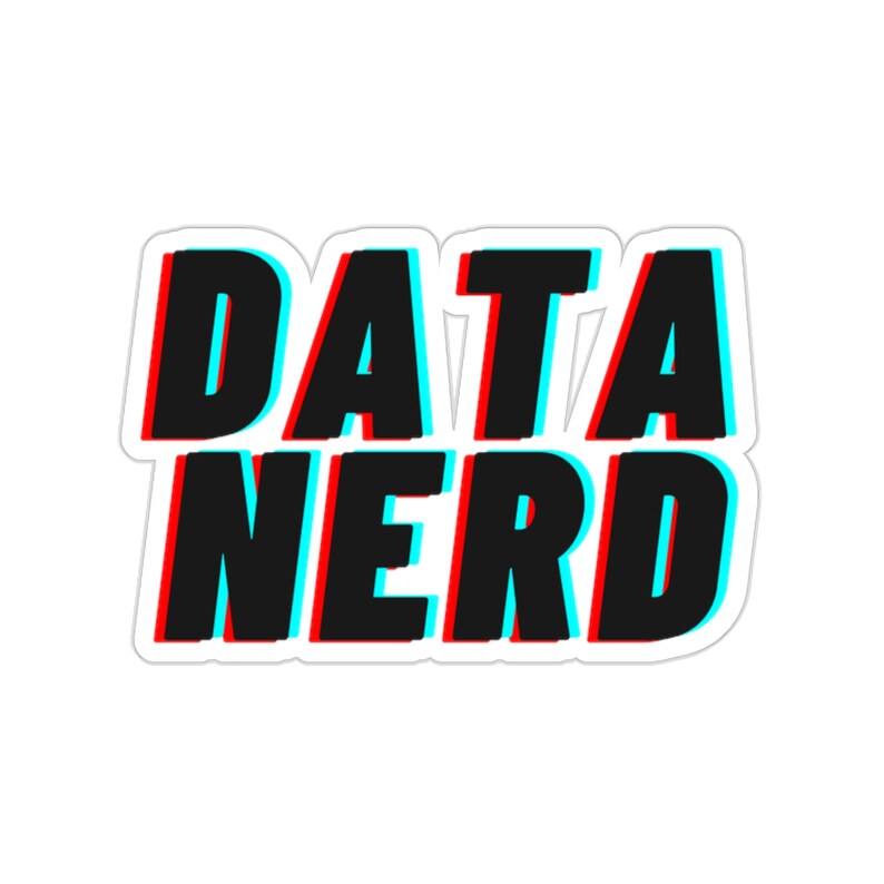 Retro Data Nerd Sticker | Data Analyst Gift | Data Scientist Print ...