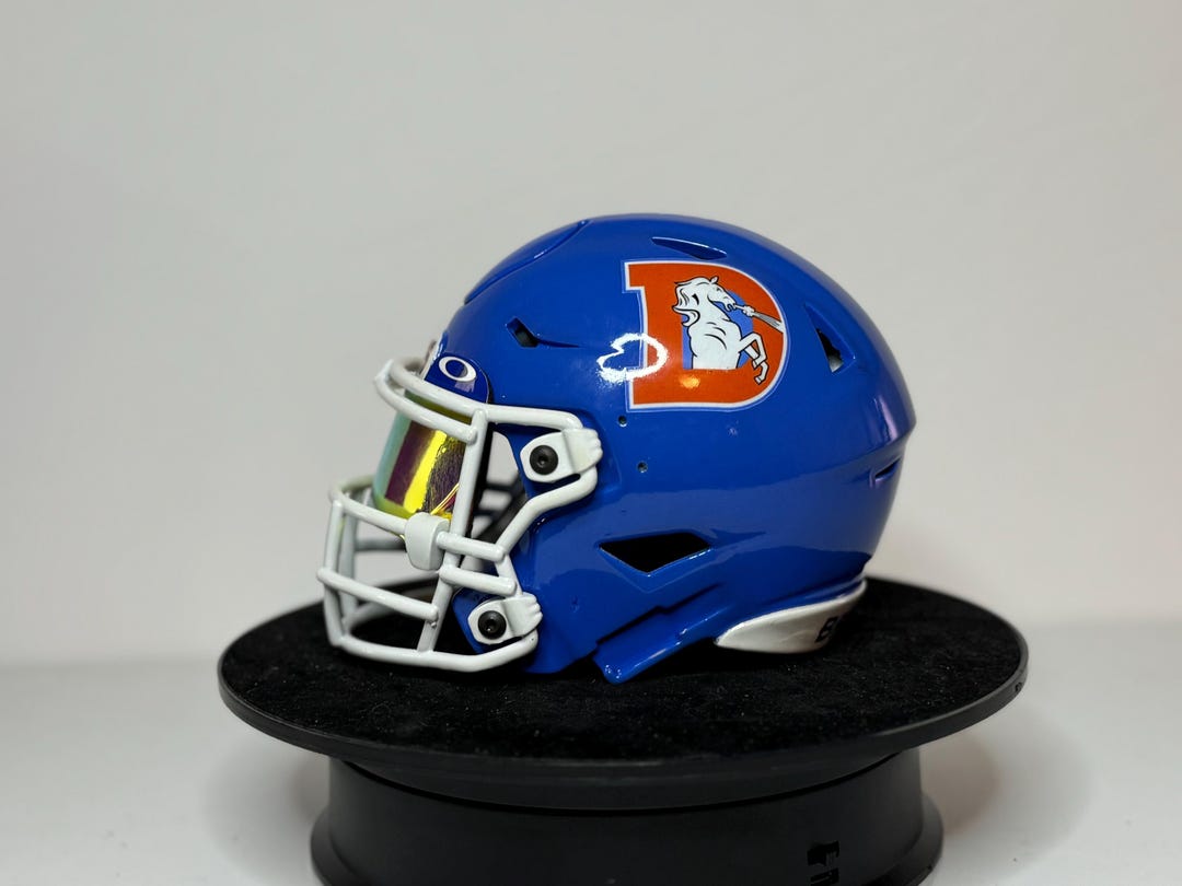 3d Printed Mini Broncos Throwback Riddell Speedflex Etsy