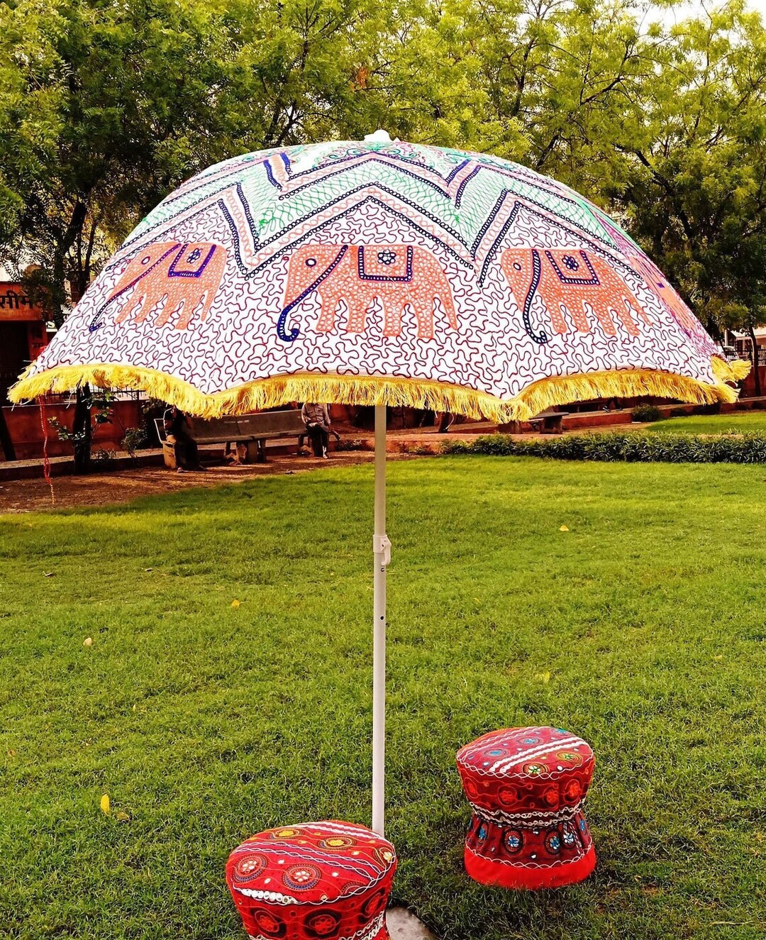 New and Unique Color and Design Elephant Print Umbrella New Handmade ...