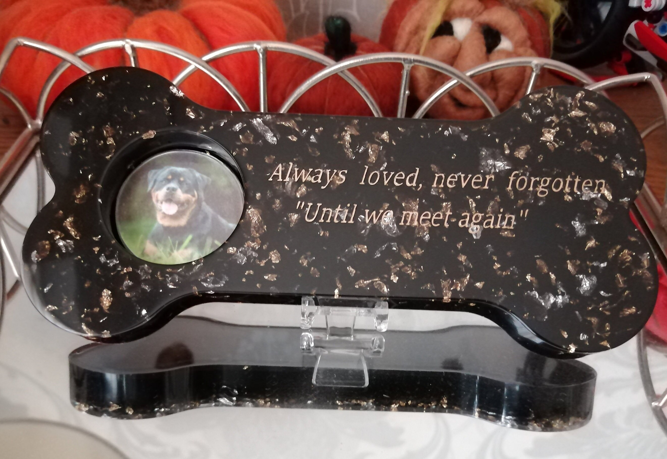 Dog Bone Picture Memorial Plaque Freestanding Bone - Etsy