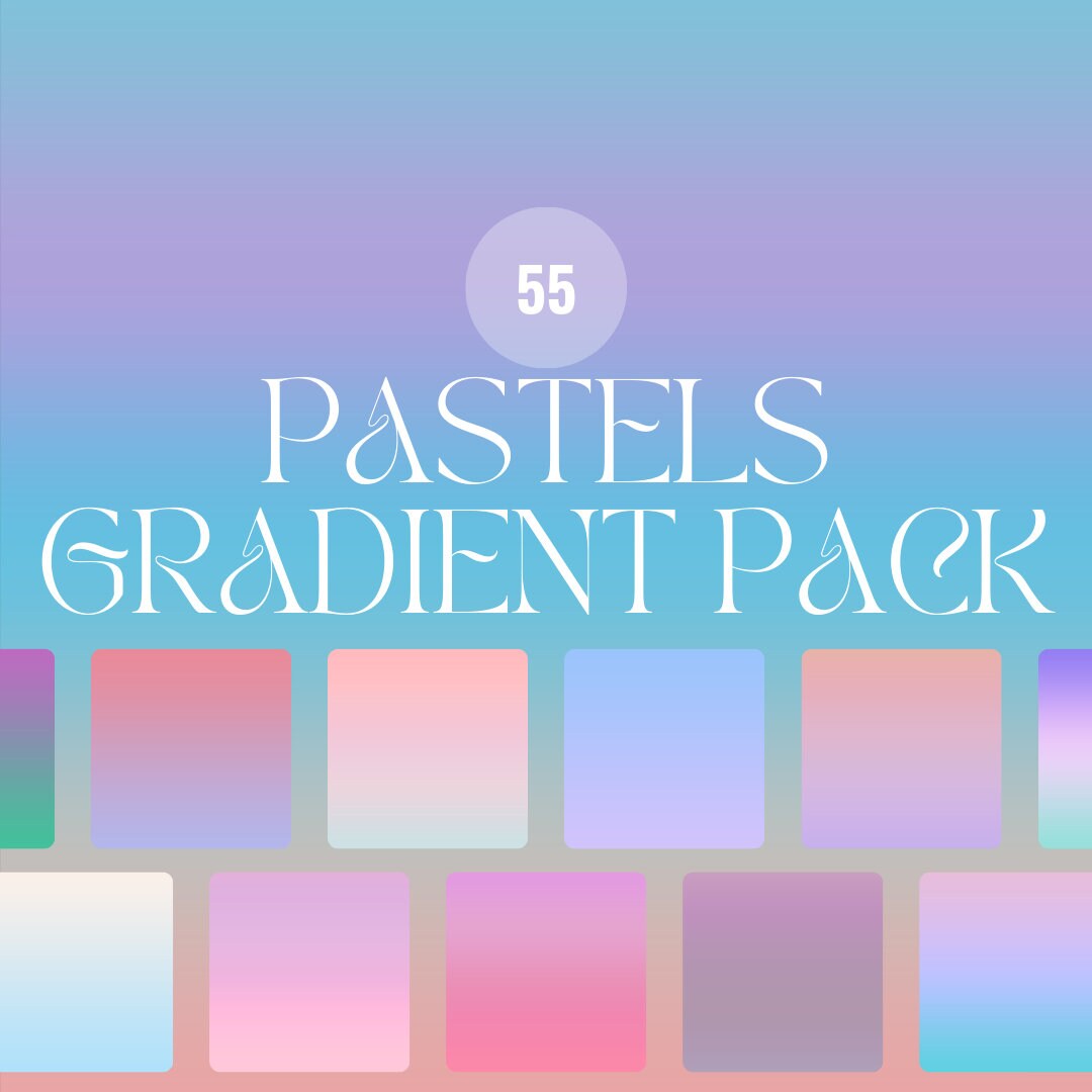 50 Pastels Gradient Pack Gradient Backgrounds Digital - Etsy