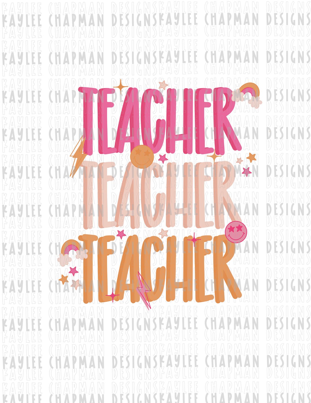 Retro Teacher Digital Design, PNG, JPEG, PDF, Digital Download, Instant ...