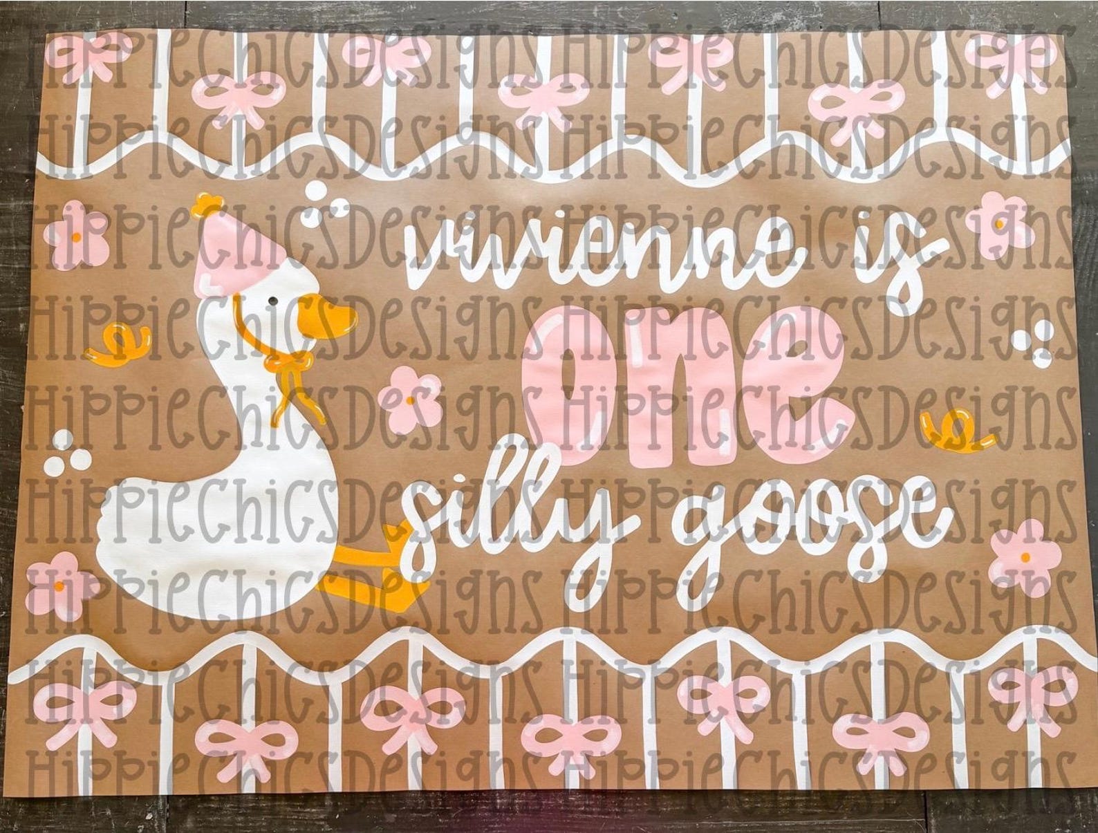 One Silly Goose Banner Mockup - Canva File - Etsy