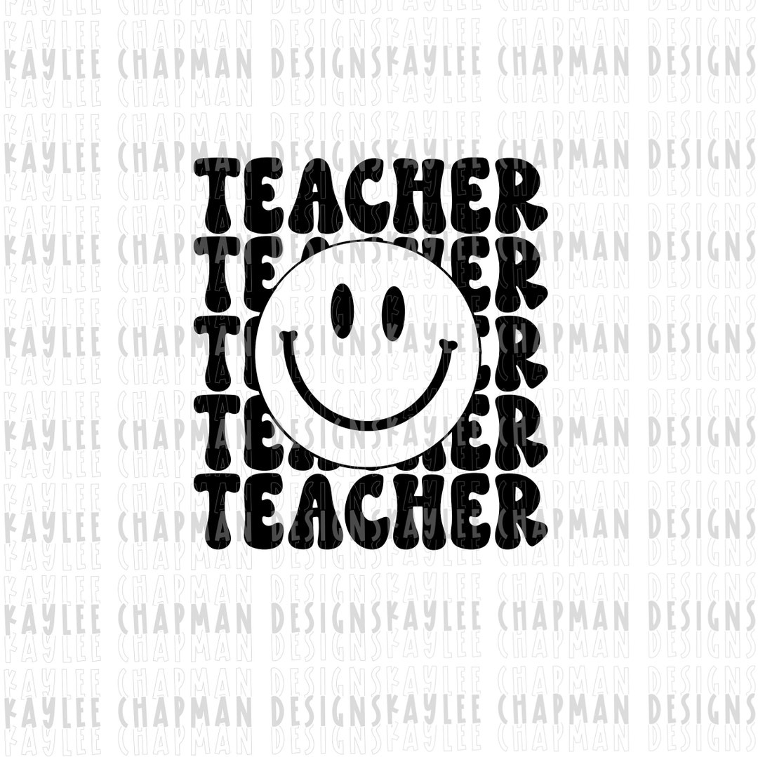 Teacher Smiley Face PNG, Digital Design, Digital Download, Instant ...
