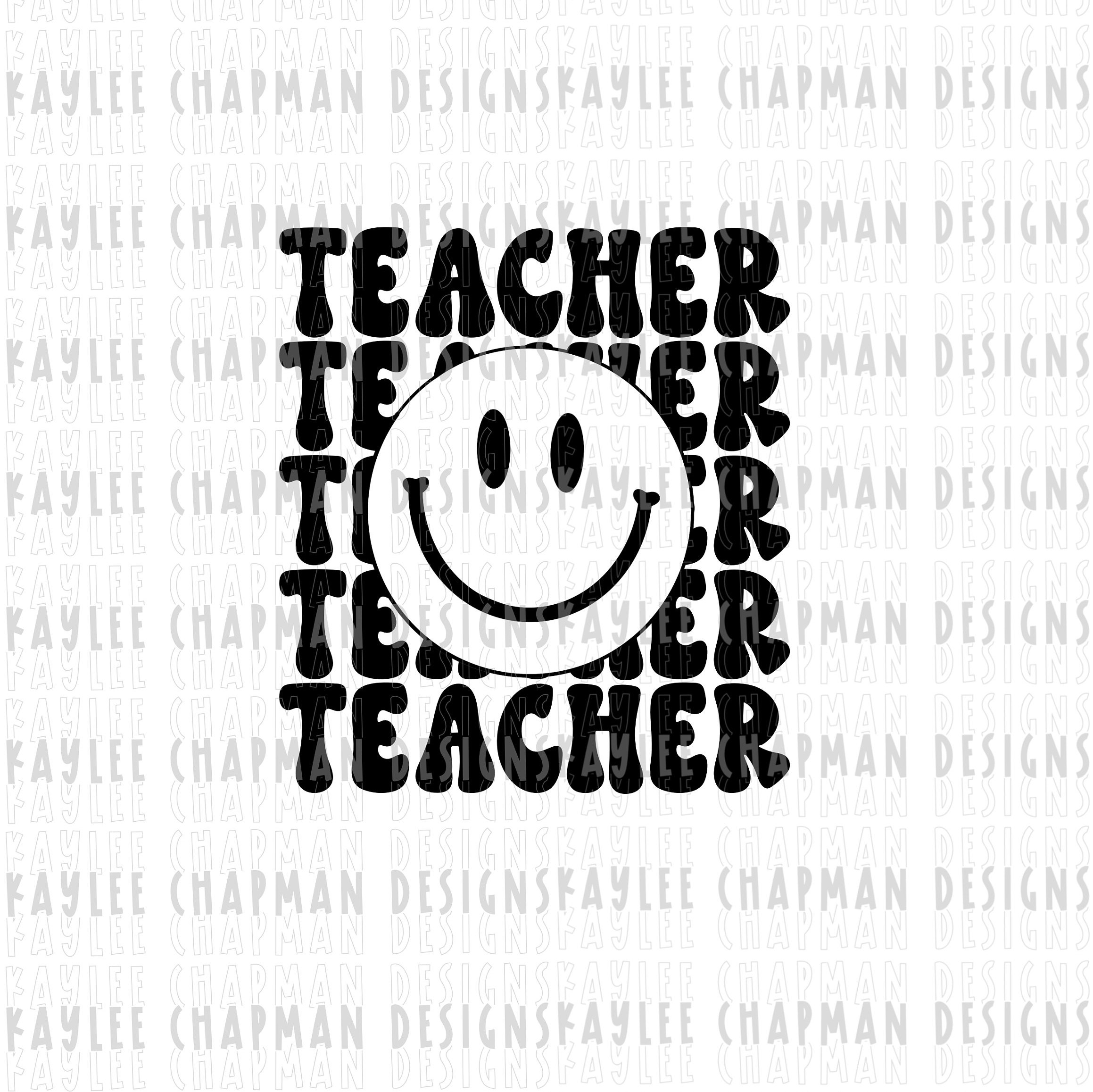 Teacher Smiley Face PNG, Digital Design, Digital Download, Instant ...