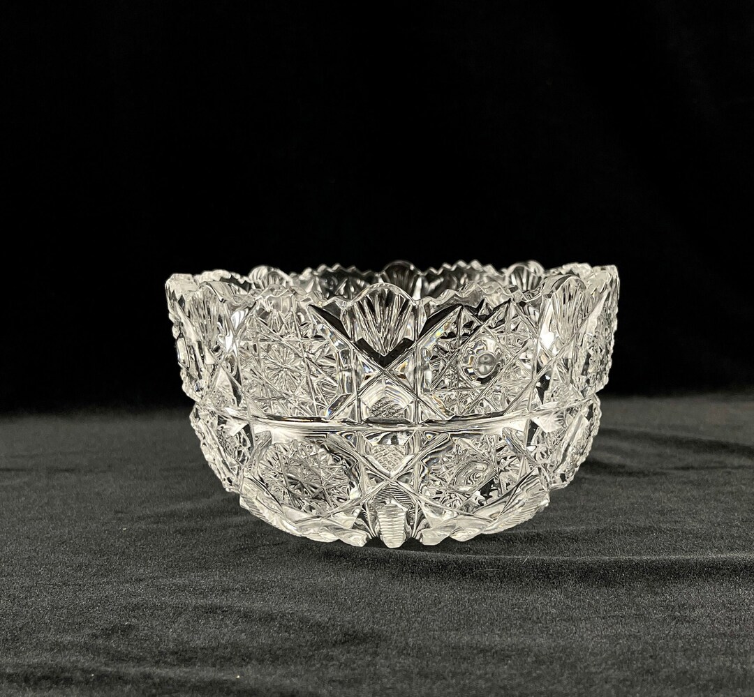 Vintage Beautiful Crystal Vase, Crystal Fruit Vase - Etsy