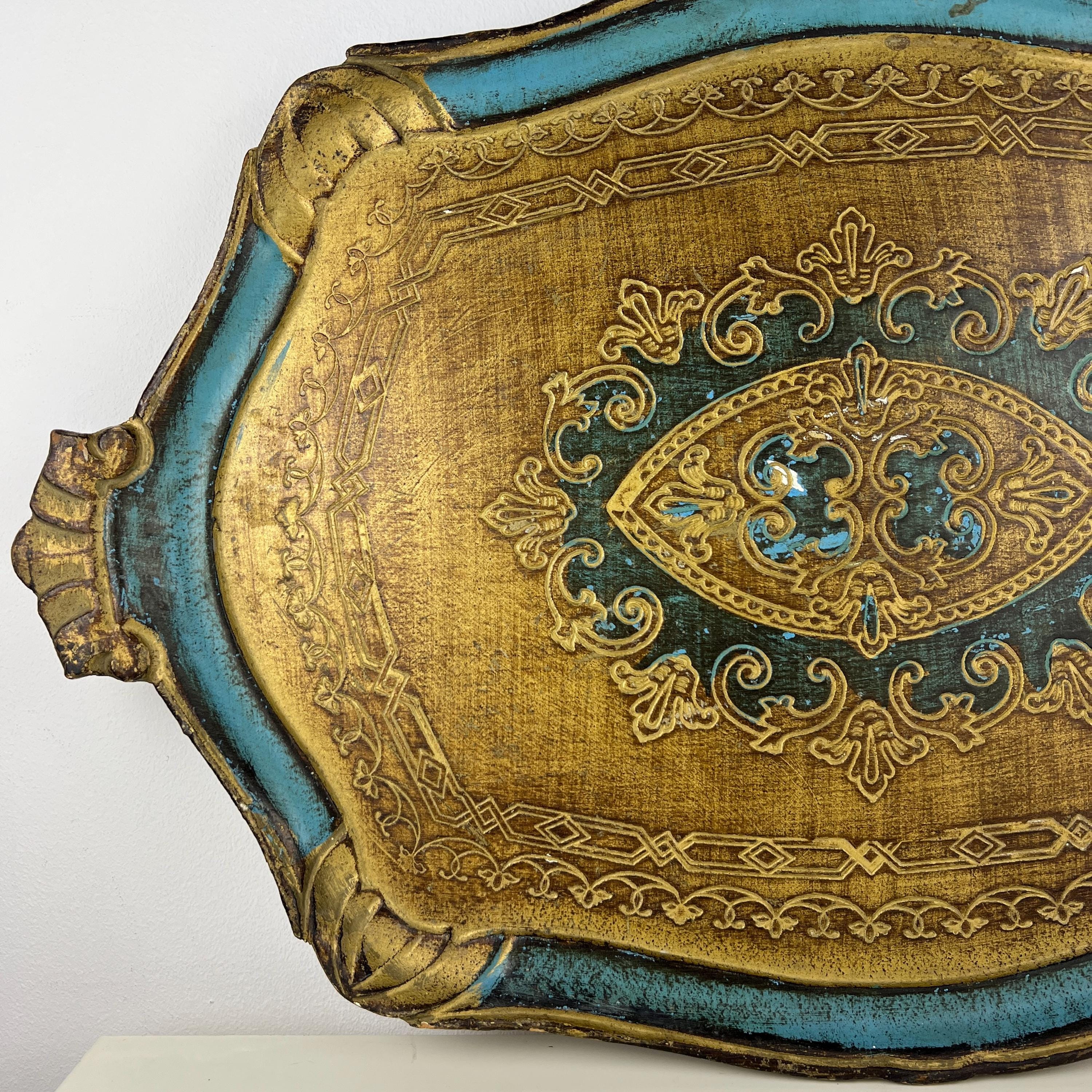 Vintage Italian Wood Tray ,antique Florentine Ornate Serving Tray - Etsy