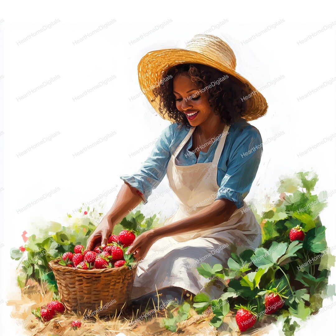 32 Strawberry Farm Clipart | Black Family | Homemaker Life, Picnic ...