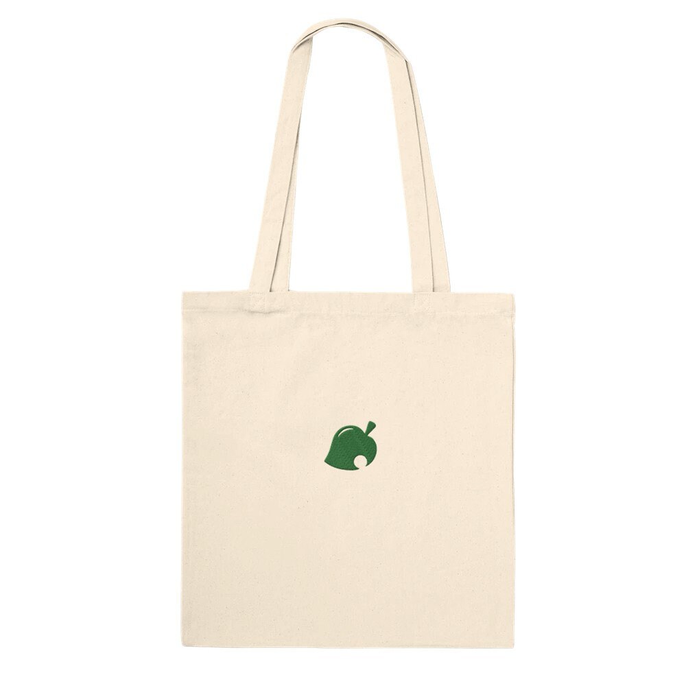 Animal Crossing New Horizons Embroidered Leaf Print Cotton Bag ACNH ...
