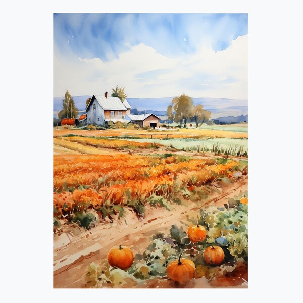 Painting of Pumpkin - Etsy