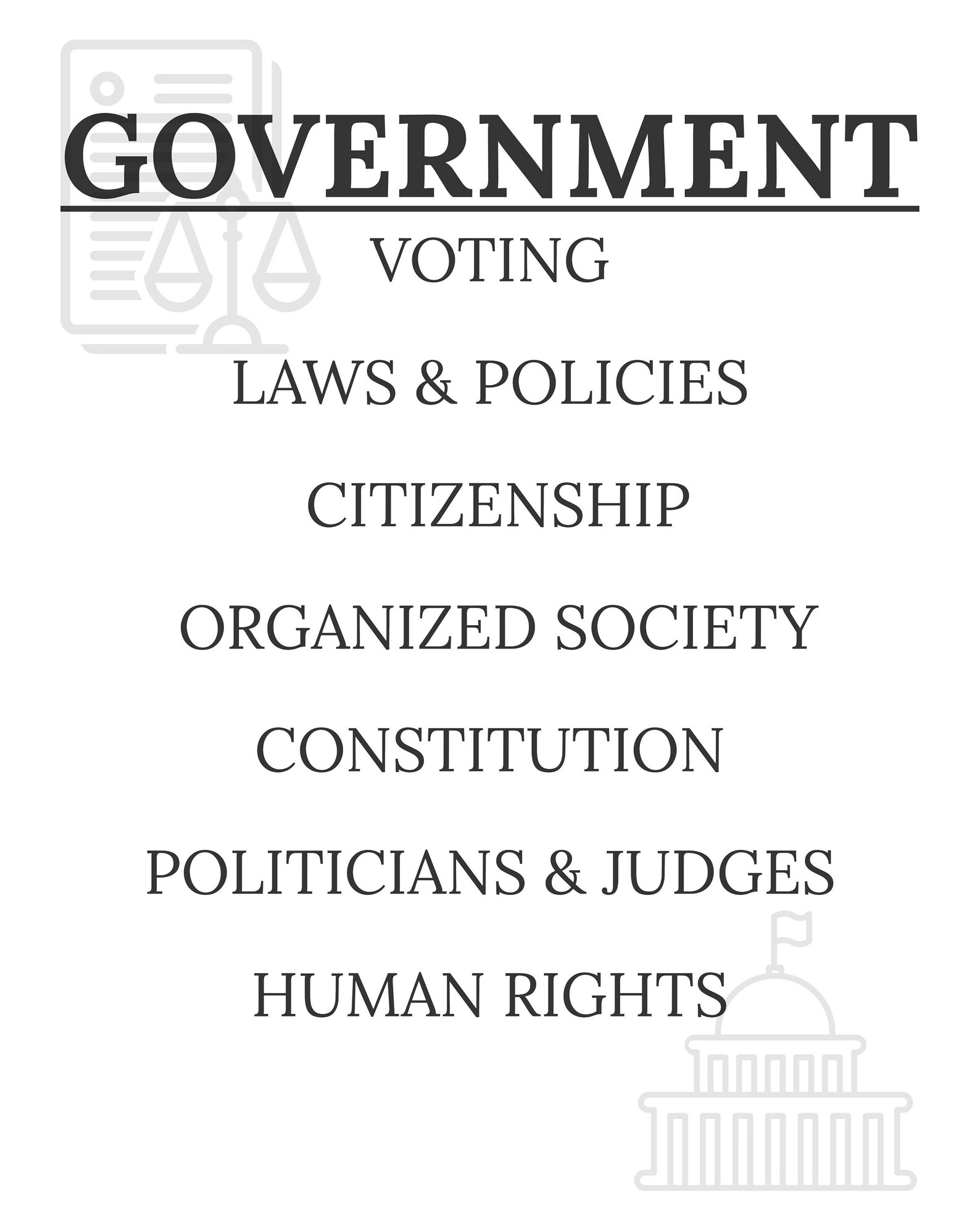 Government Traits Anchor Chart - Etsy