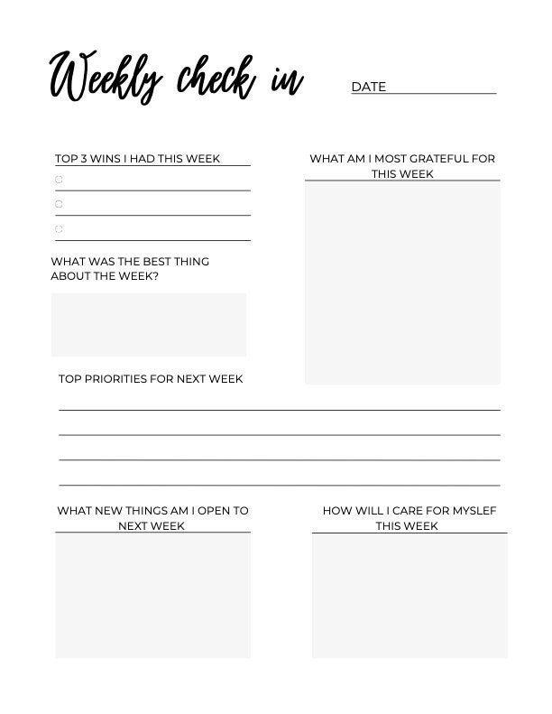 Weekly Journal Prompts | Printable | Digital File - Etsy