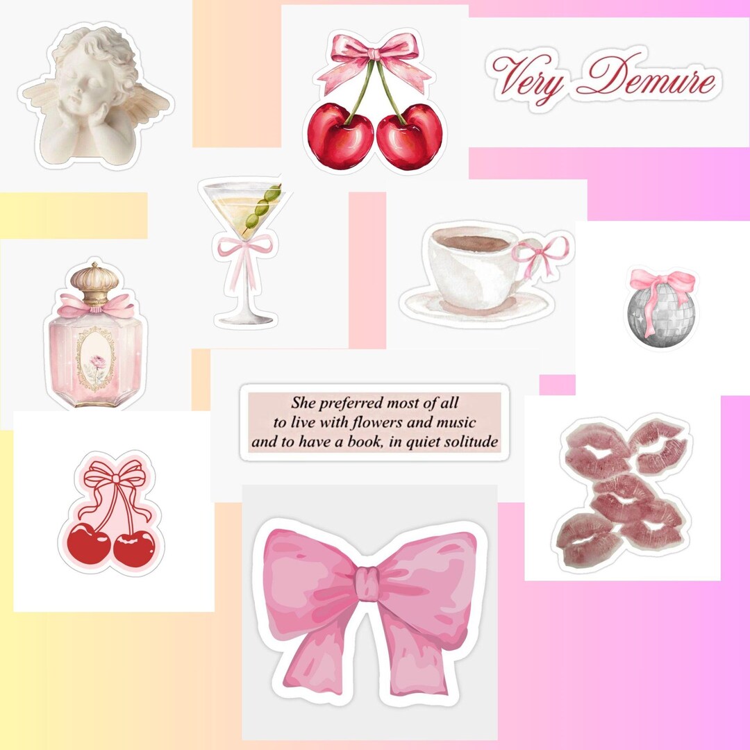 Coquette Sticker Set - Etsy