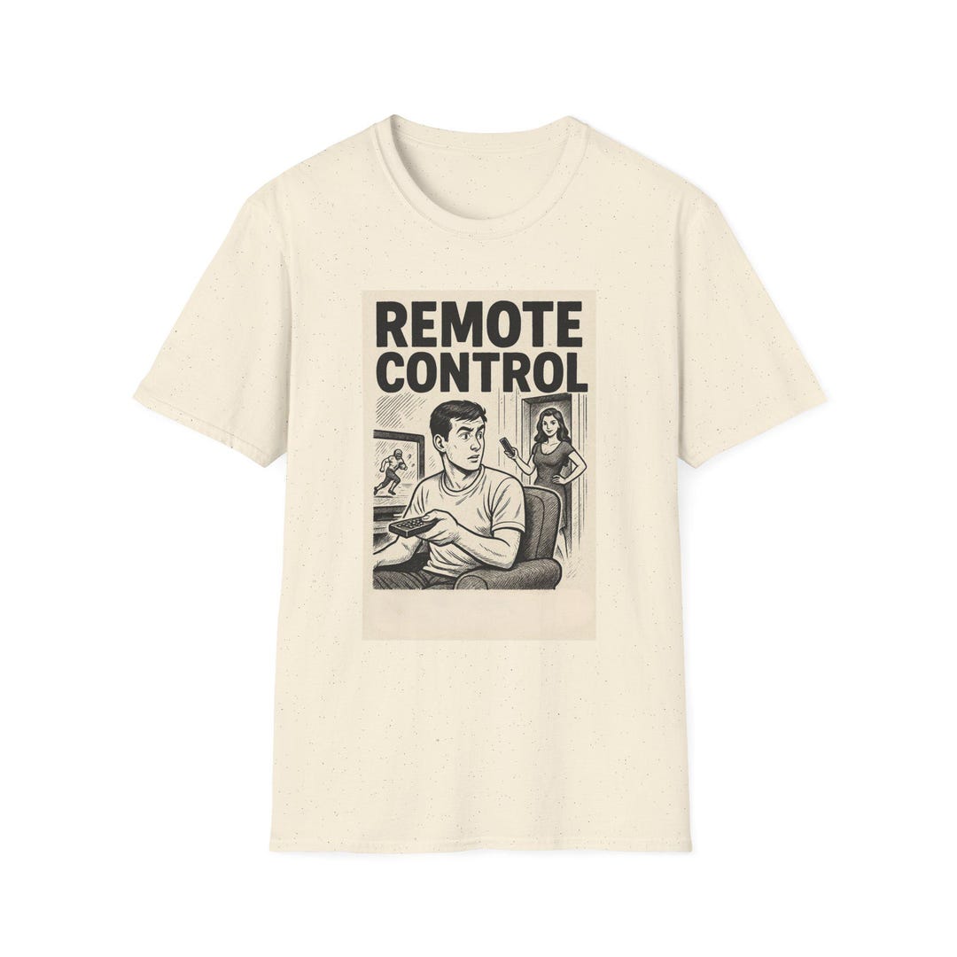 Remote Control Vintage Poster T-shirt | Retro Comic Man and Woman ...