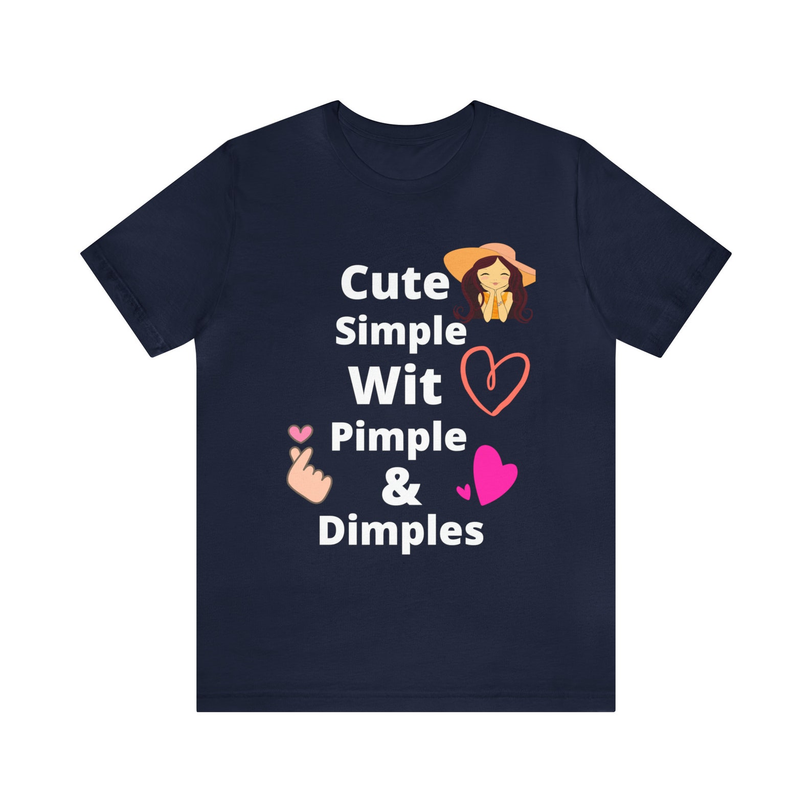 Cute Simple Wit Pimples & Dimples Funny Ego Boost Teeunique Confidence ...