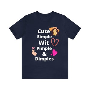 Cute Simple Wit Pimples & Dimples Funny Ego Boost Teeunique Confidence ...