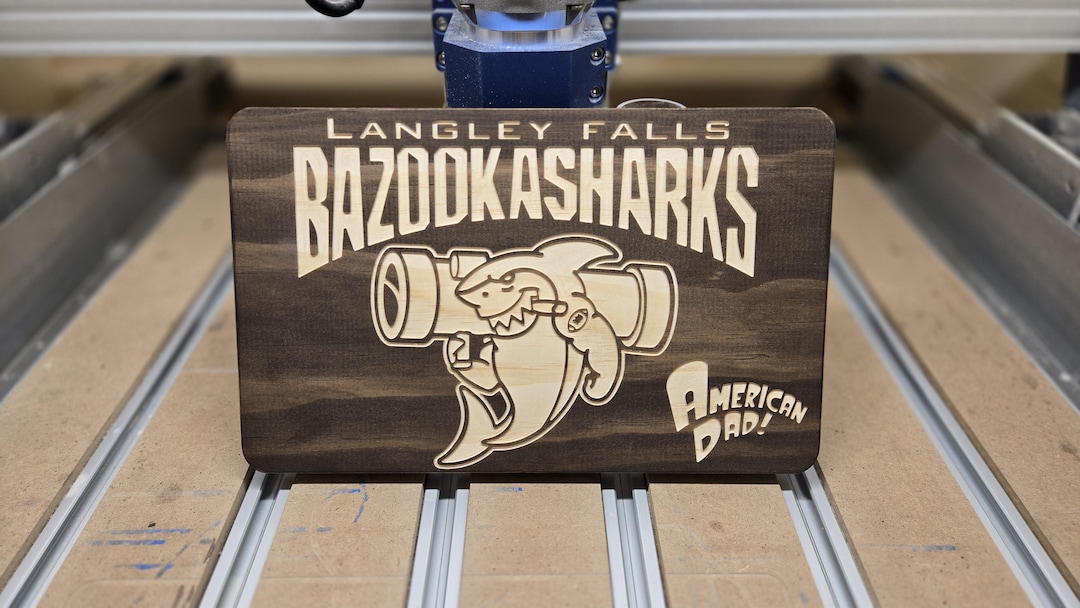 American Dad, "bazooka Sharks" Sign, Fox Animated TV Show Prop - Etsy