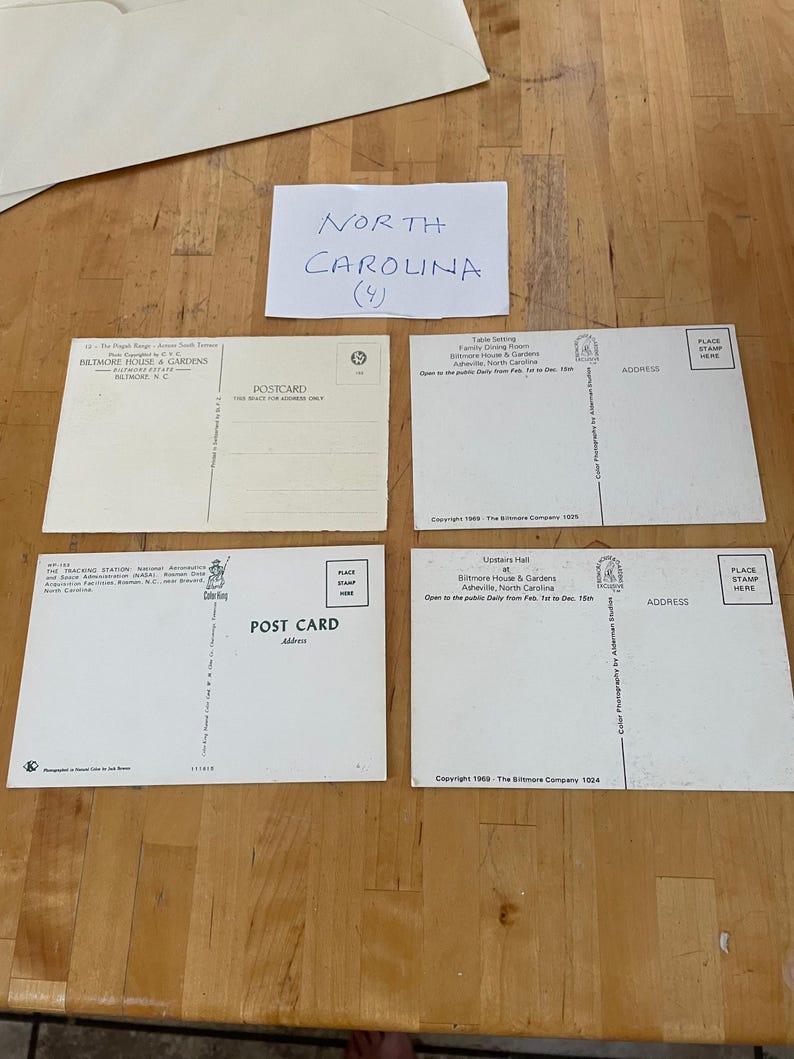 Vintage North Carolina 4 Postcard Bundle - Etsy