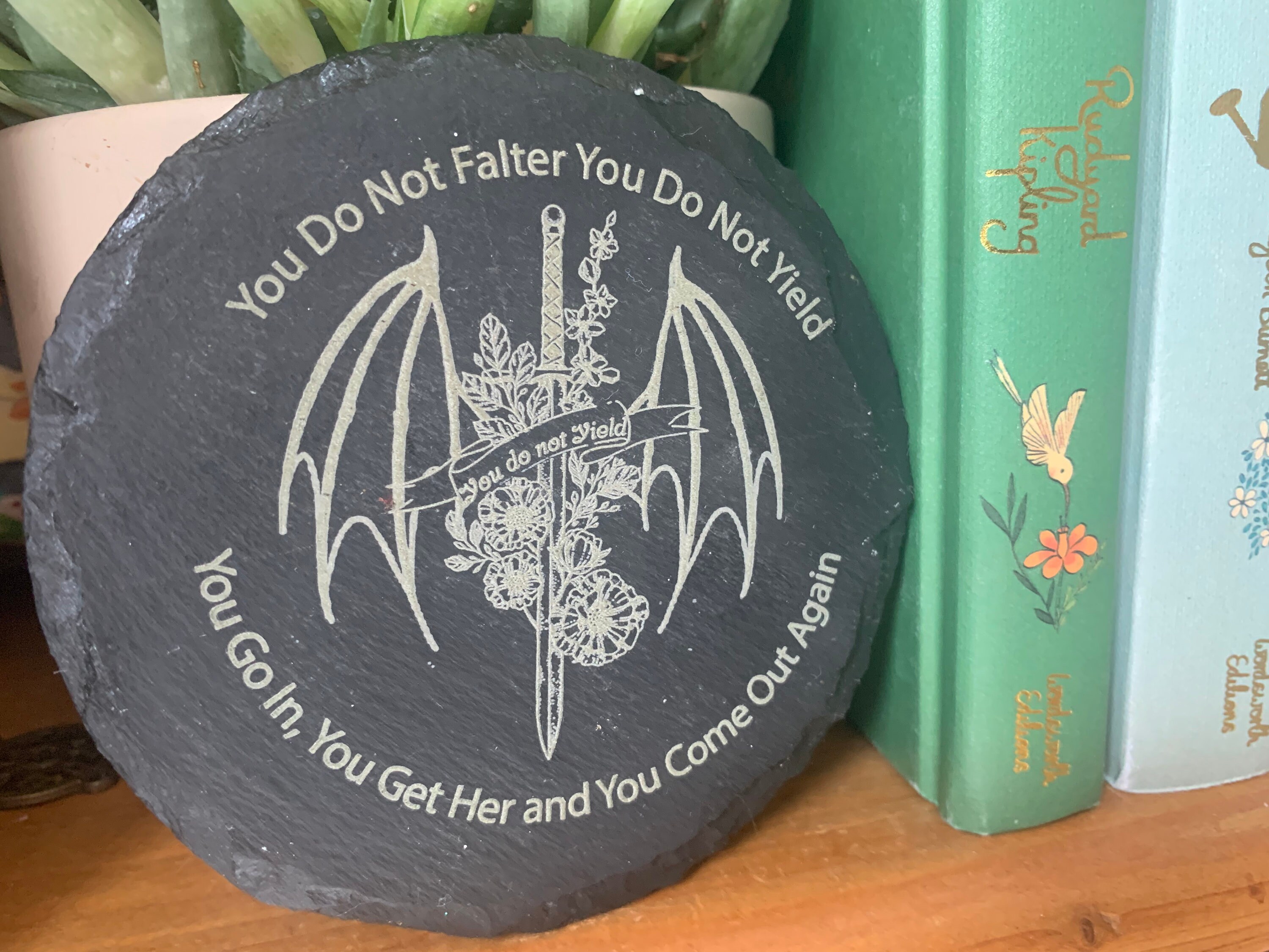 ACOTAR Slate Coaster You Do Not Yield Feyre Rhysand A Court of - Etsy UK