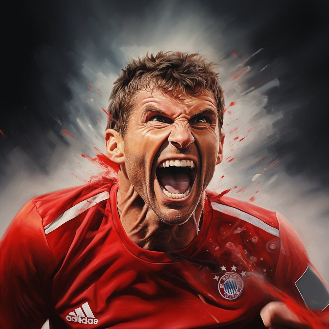 Thomas Muller, Bayern Munich, Football Poster, Home Decor, Wall Poster ...
