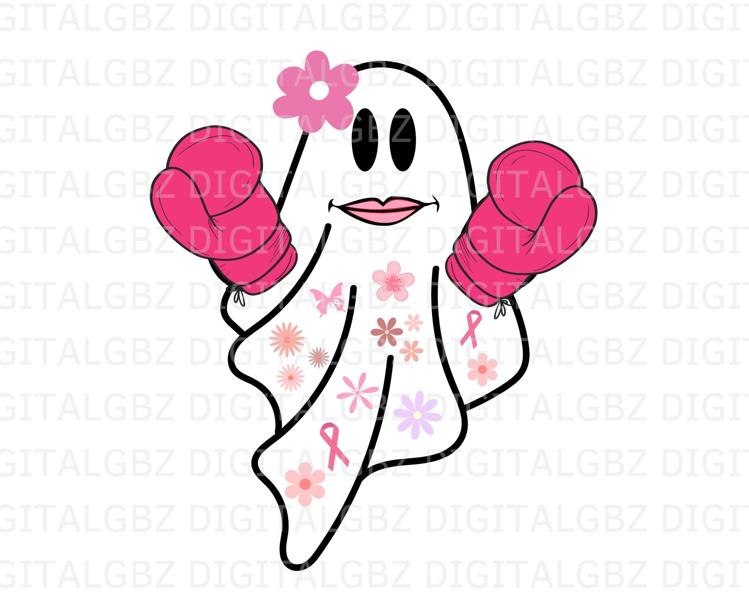 Ghost Breast Cancer Awareness Svg Warrior Ghost Halloween - Etsy