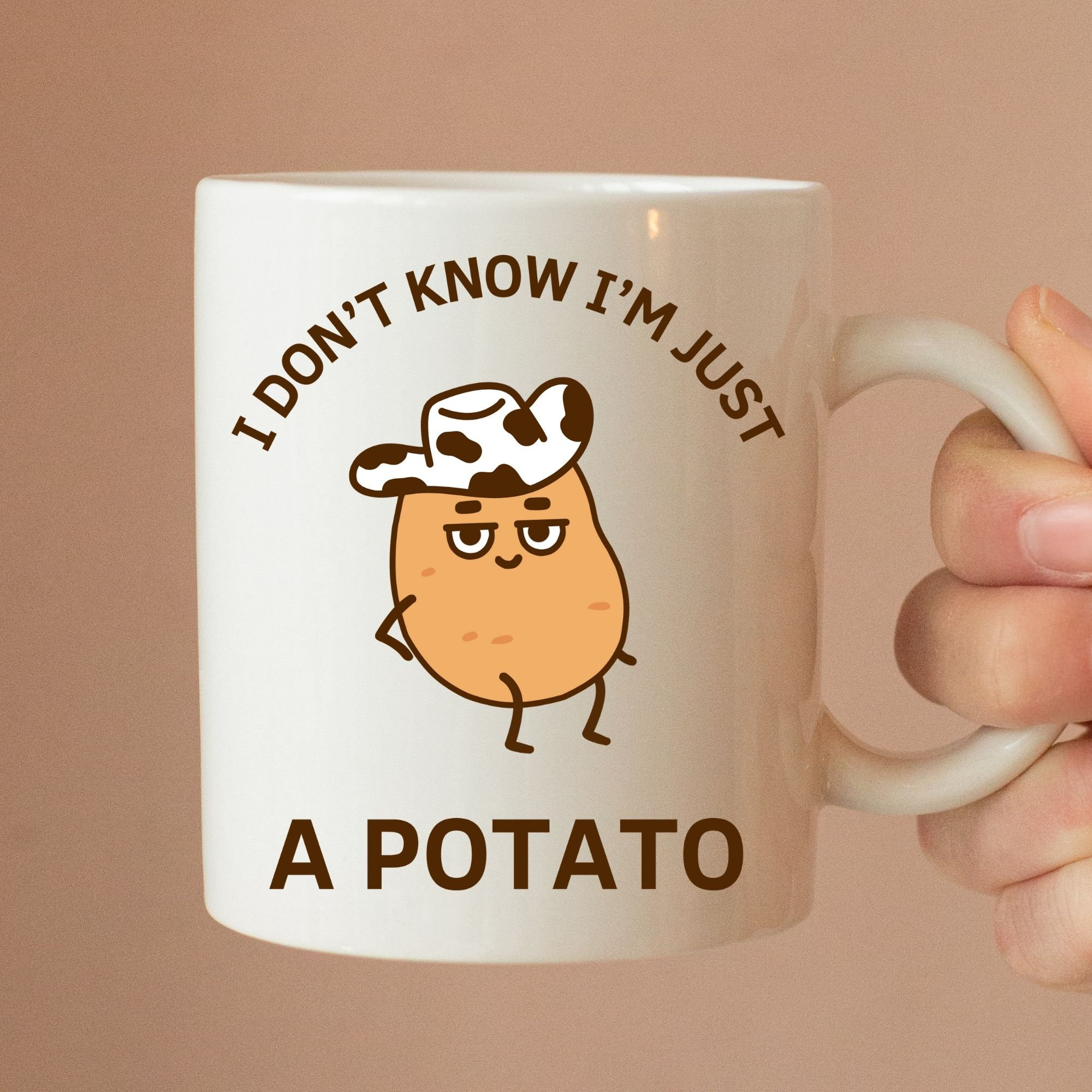 Funny Potato Mug Svg, I Don't Know I'm Just a Potato, Funny Mug Gift ...