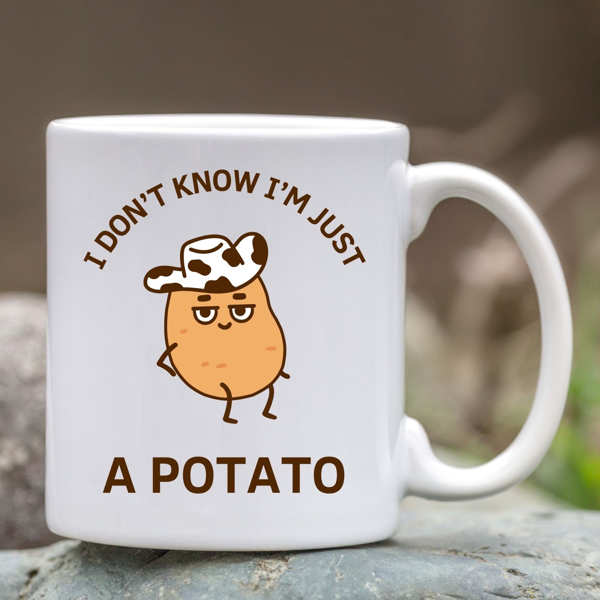 Funny Potato Mug Svg, I Don't Know I'm Just a Potato, Funny Mug Gift ...