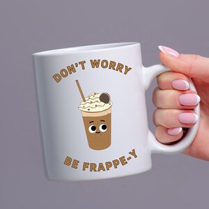 Don't Worry Be Frappe Svg, Coffee Monogram Svg, Coffee Quotes Svg ...
