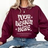 Flatlay Gildan 18000 Maroon Mockup, Fall Gi18000 Maroon Mockup ...