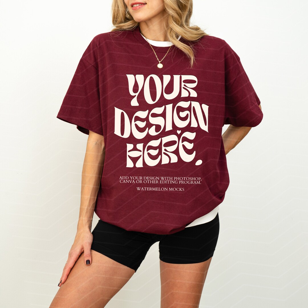 Gildan 5000 Maroon Tshirt Mockup 5000 Tshirt Mockup Maroon Mockup ...