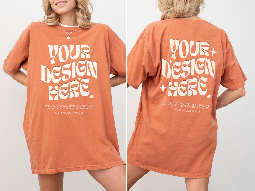Front and Back Comfort Colors Yam Mockup C1717 Yam Mockup Front Back ...