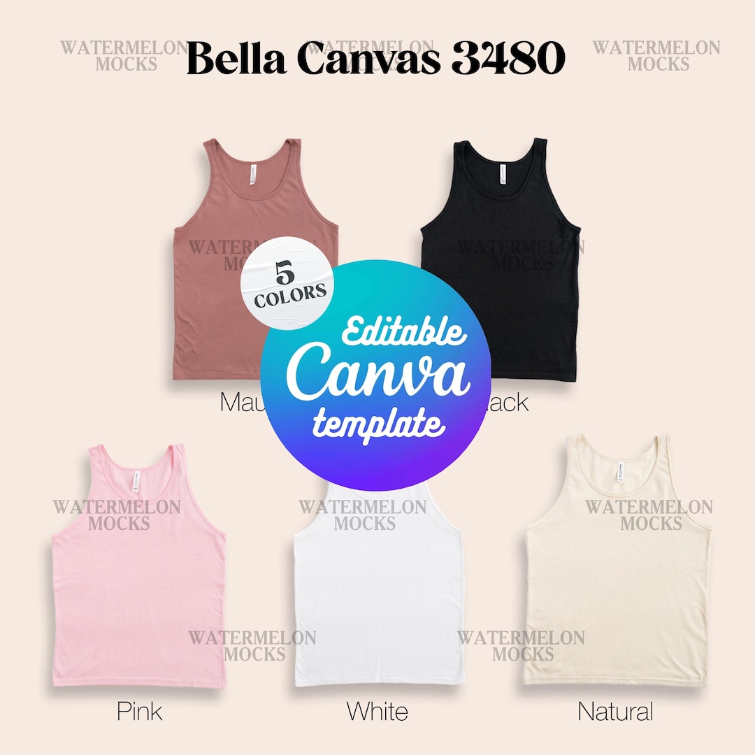 Editable Bella Canvas 3480 Color Chart PNG Digital Download Canva ...