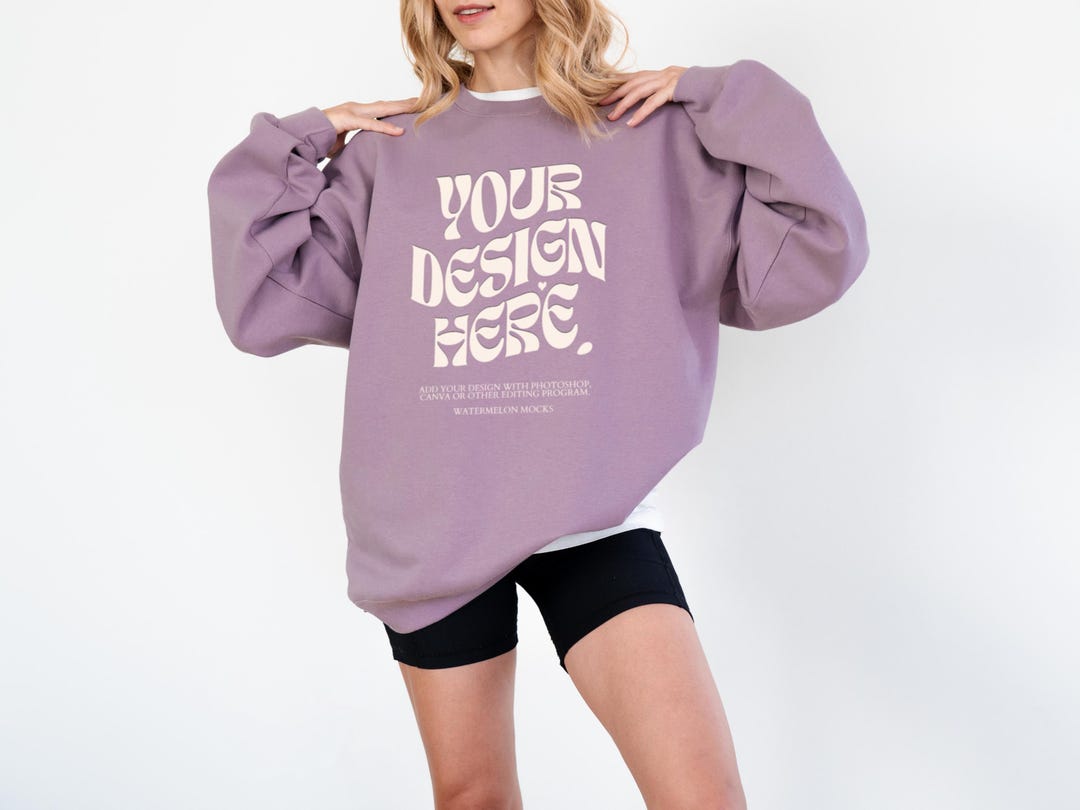 Gildan SF000 Paragon Mockup Sweatshirt Mockup Oversized SF000 Mockup ...