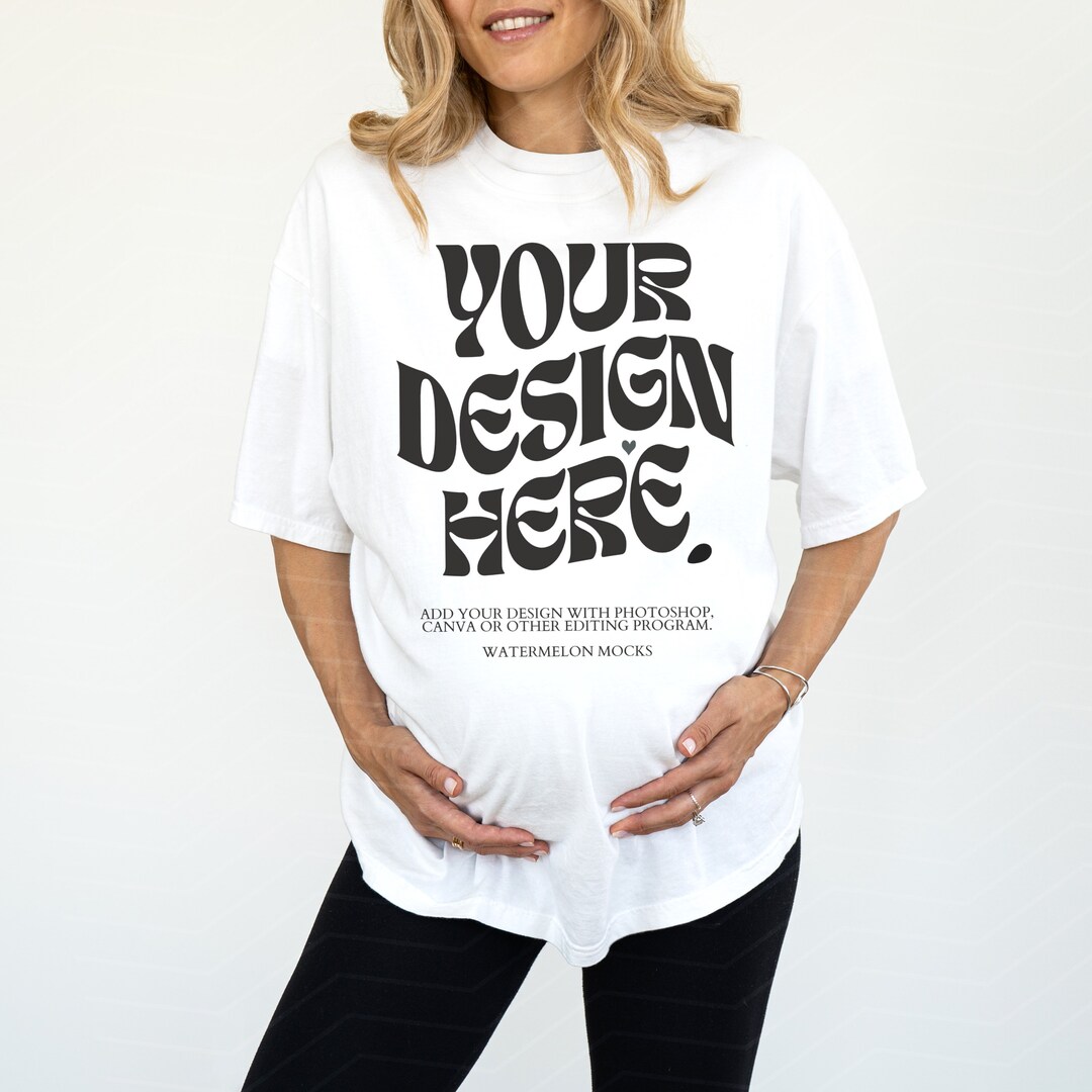Maternity Comfort Colors Mockup White Mockup C1717 White Mockup ...