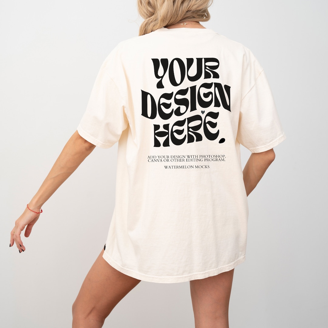 Back Ivory C1717 Mockup Back Comfort Colors Mockup Ivory Mockup Back ...
