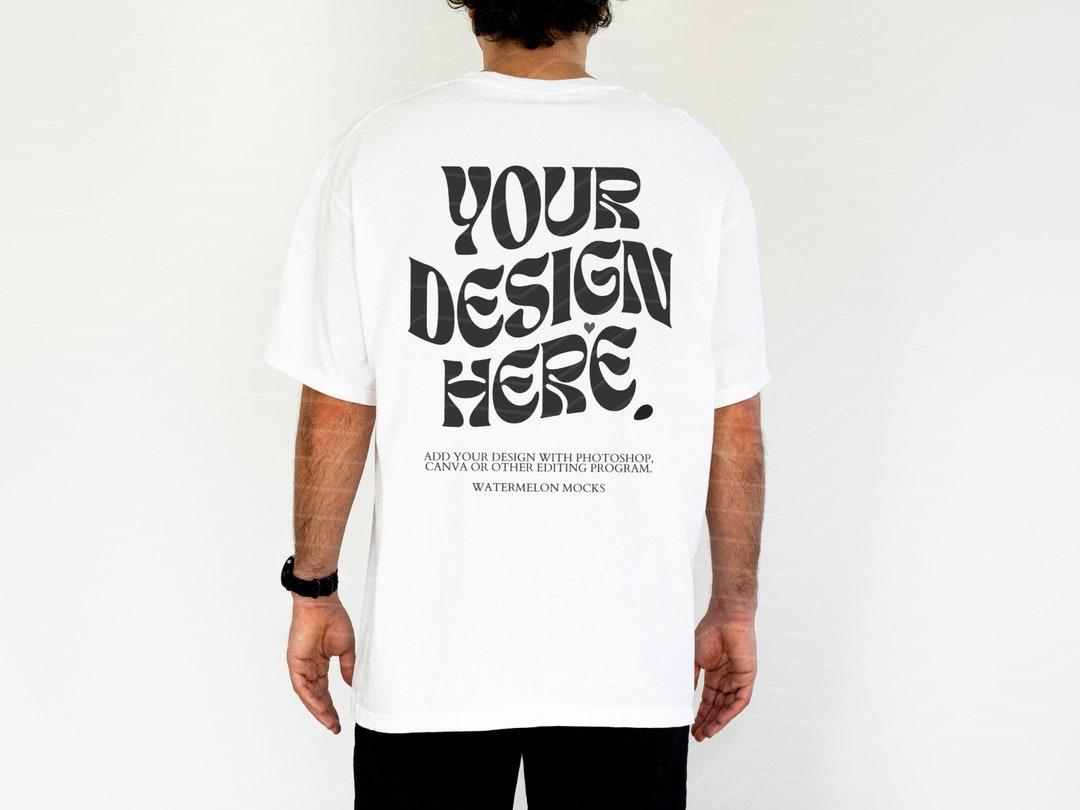 Comfort Colors Back White Mockup Male C1717 White Mock up C1717 Back ...