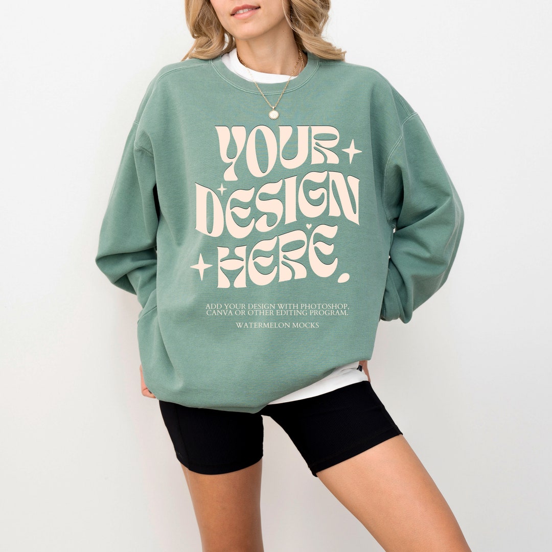 Comfort Colors 1566 Light Green Mockup Comfort Colors Light Green ...