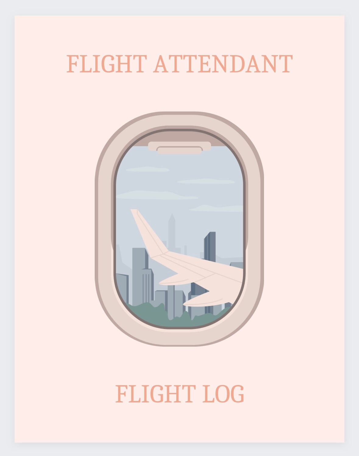 Printable Flight Attendant Log A4 - Etsy