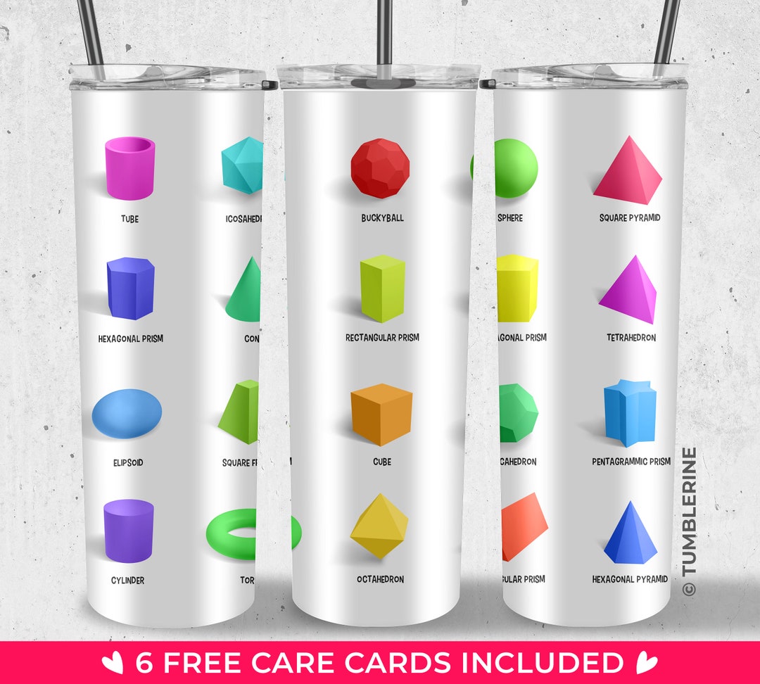 Math Educational Homeschool Tumbler Wrap, Kid Teacher Seamless Tumbler ...