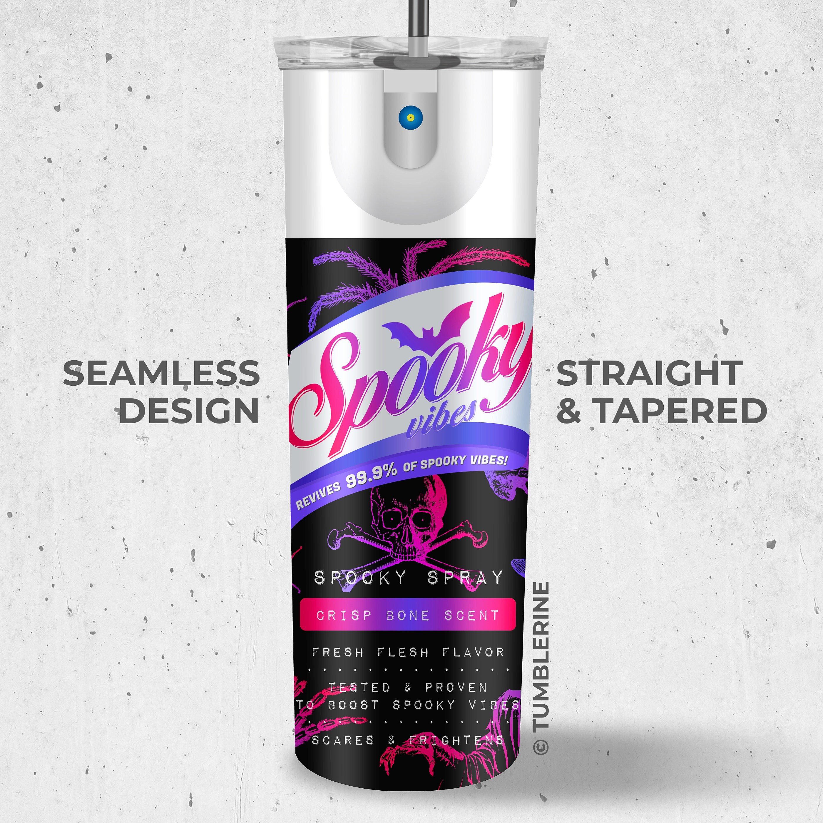 SPOOKY SPRAY Tumbler Wrap, Scary Creepy Tumbler, Pumpkin Tumbler Design ...