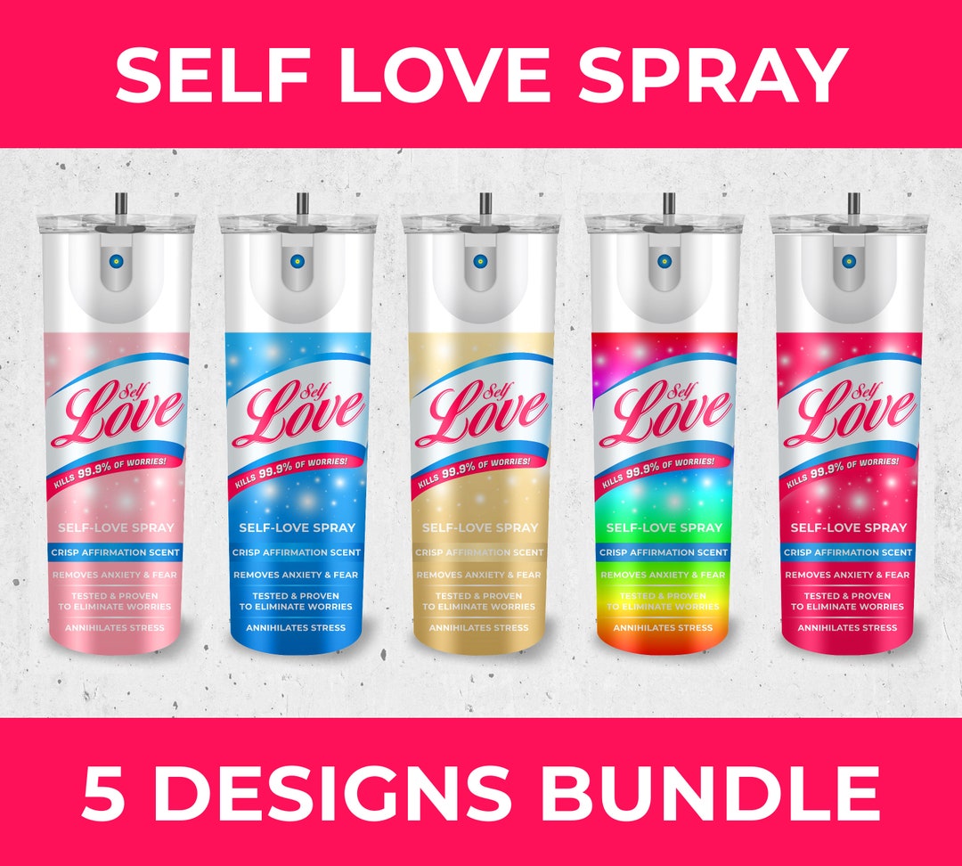 SELF LOVE Spray Bundle, My Affirmations Seamless Tumbler Wrap Bundle ...