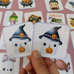 Halloween Printable Memory Game for Kids: Haunted Pairs - Etsy