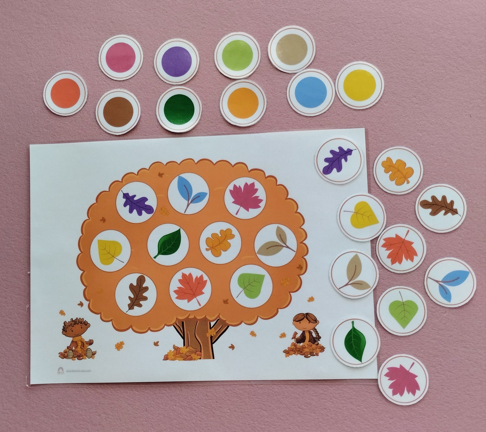 Printable Fall-themed Color Matching Activity for Pre-k: Toddlers Busy ...